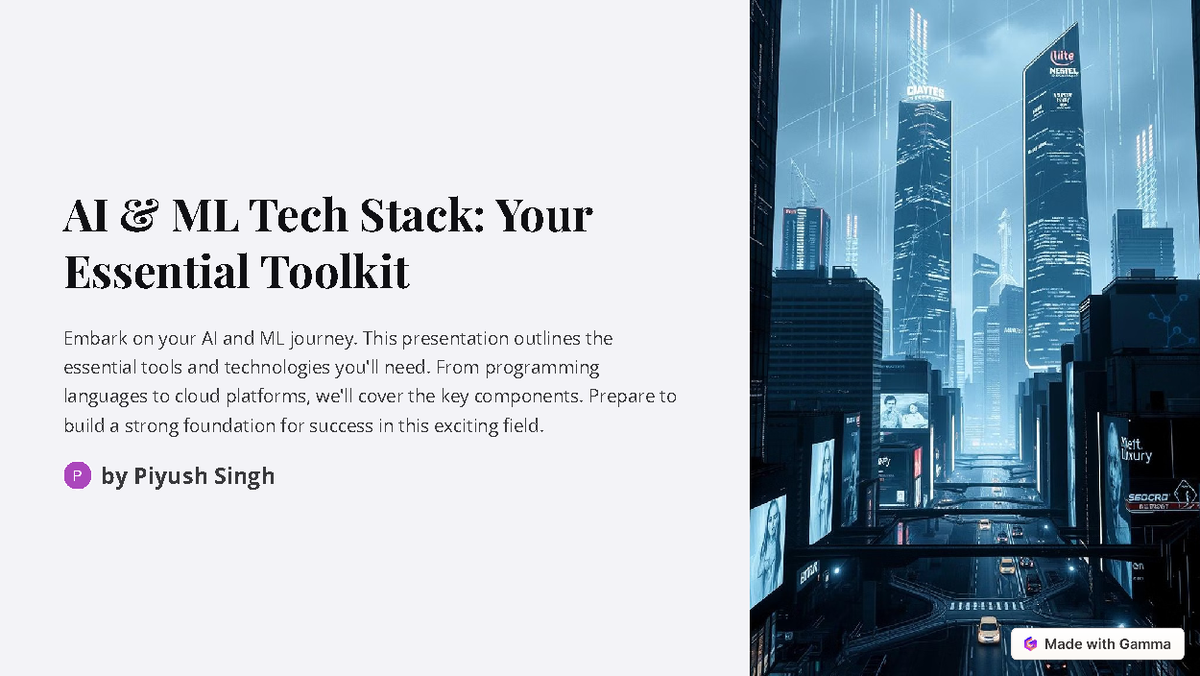 AI and ML Tech Stack Your Essential Toolkit - AI & ML Tech S·ac}: Y ¼ ...