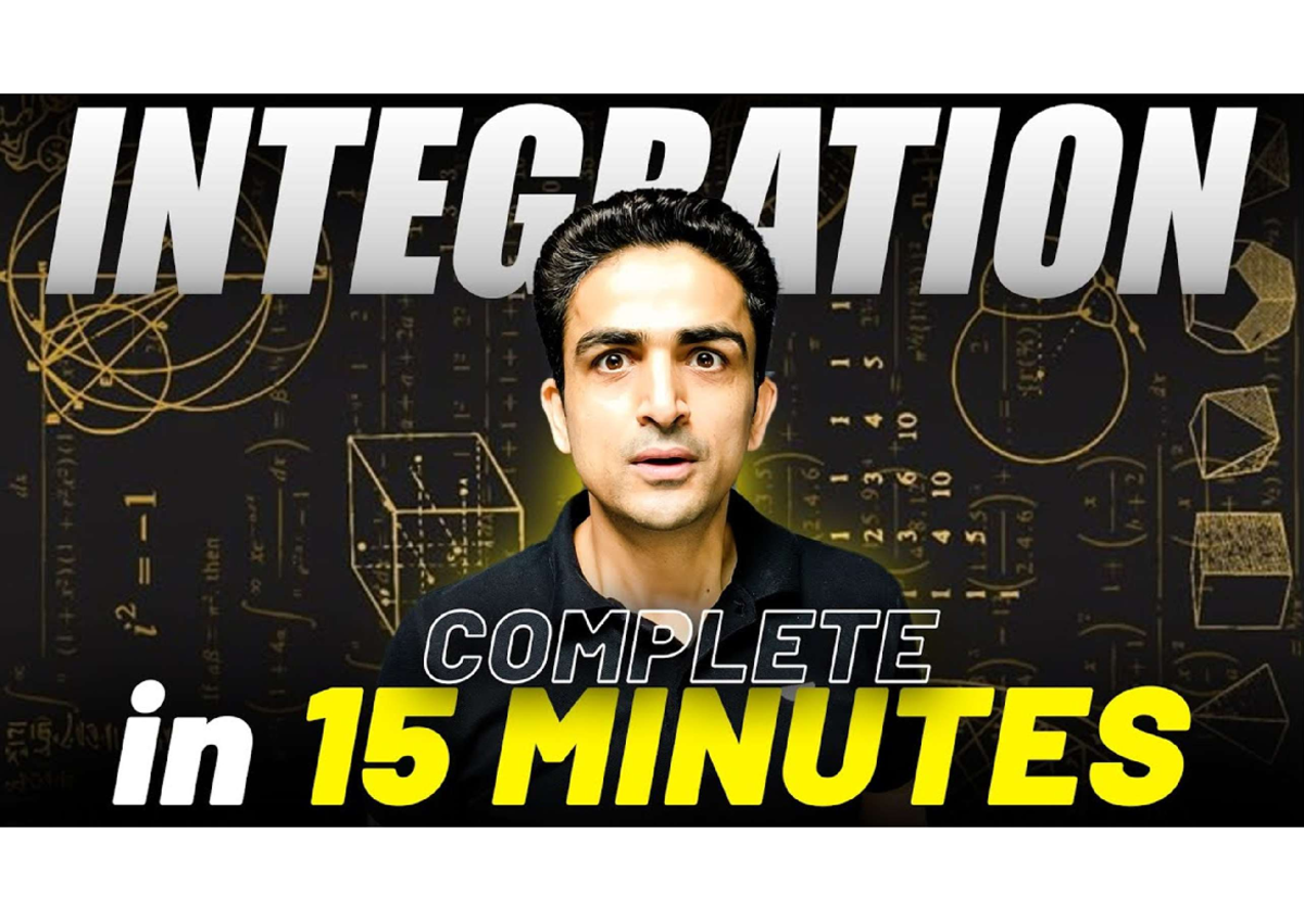 Integration In 30 Mins Special Integrals Techniques Studocu