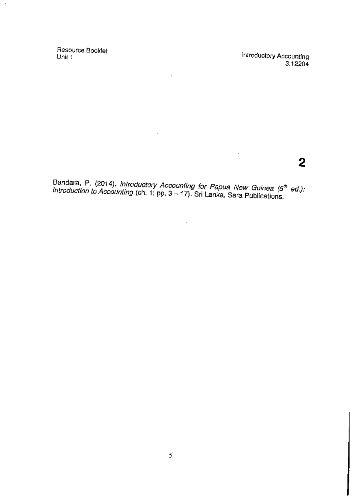 Unit 1: Introductory Accounting Overview (3.12204) - Studocu