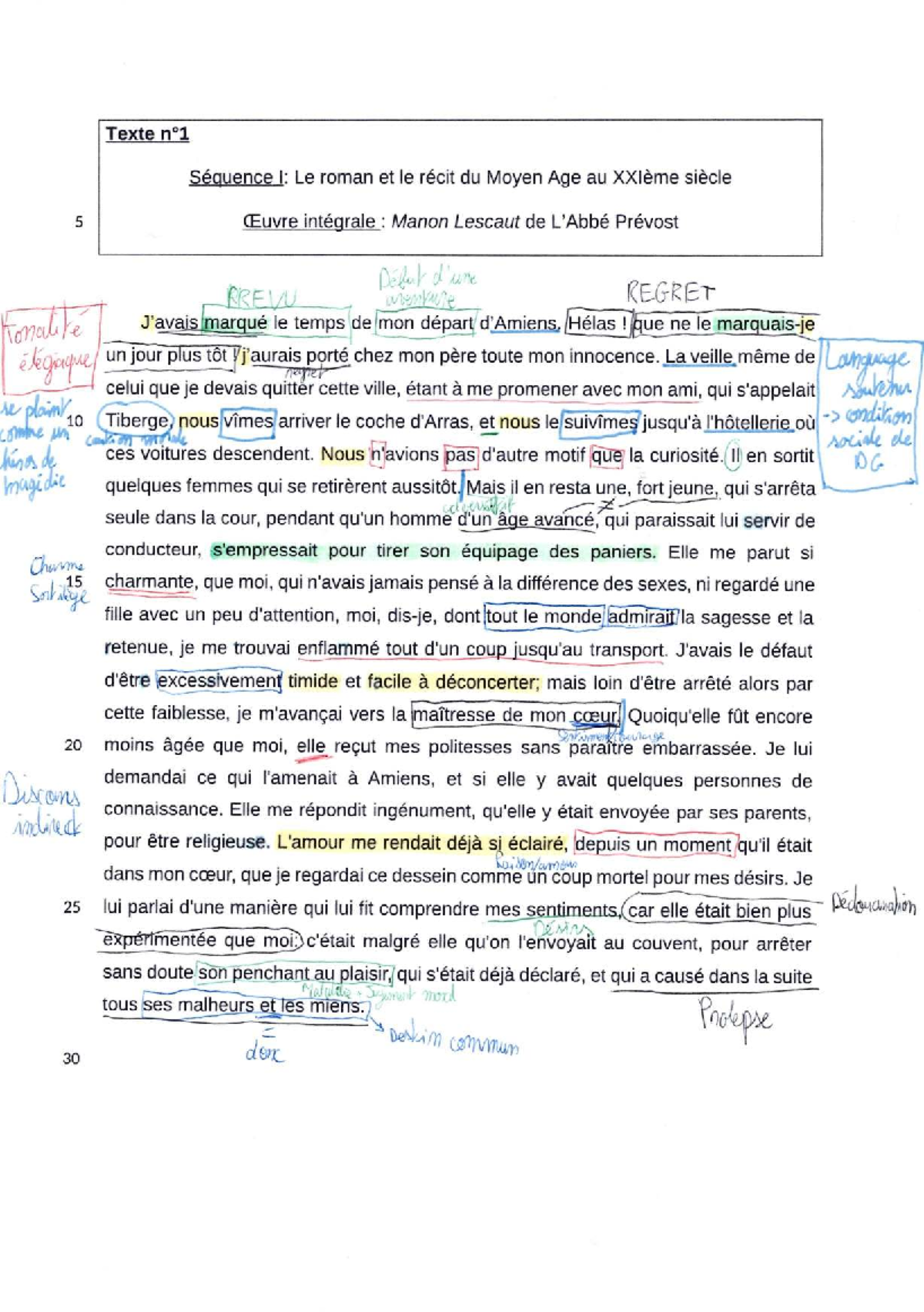 Trace crite Lecture lin aire du texte 1 - Texte Séquence I: Le roman et ...