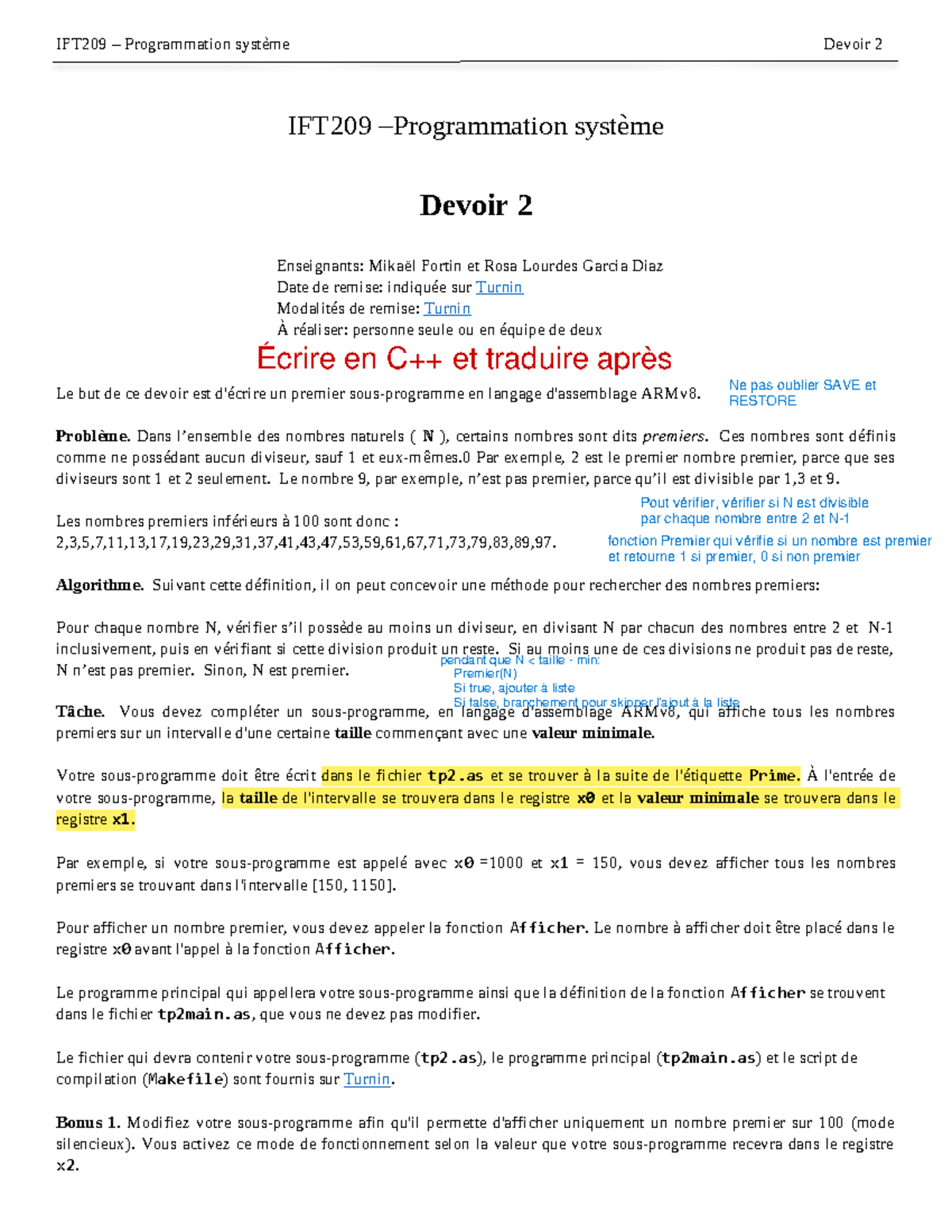 Devoir 2 - IFT209 – Programmation système Devoir 2 IFT209 –Programmation système Devoir 2 - Studocu