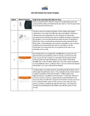 ACC 350 Module 4 Assignment: Unique Tax Circumstances Explained - Studocu