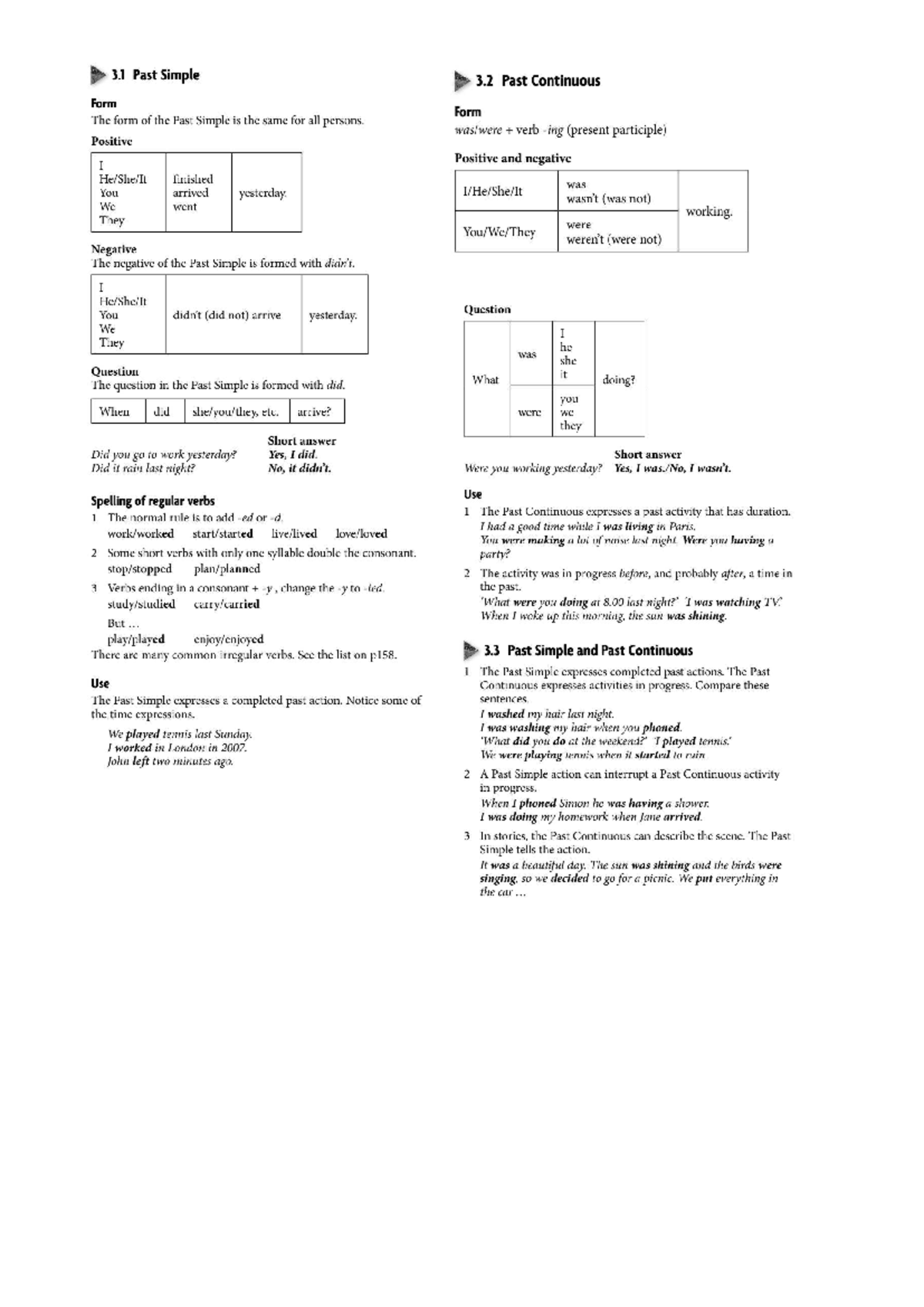 ENG 101 Past Simple and Past Continuous Grammar Guide - Studeersnel