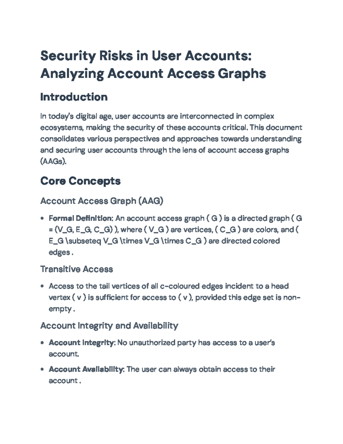 Security Risks in User Accounts: Insights from Access Graphs Analysis ...