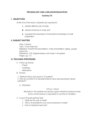 10 Cookery Self Learning Module - 0 Department of Education SPTVE ...