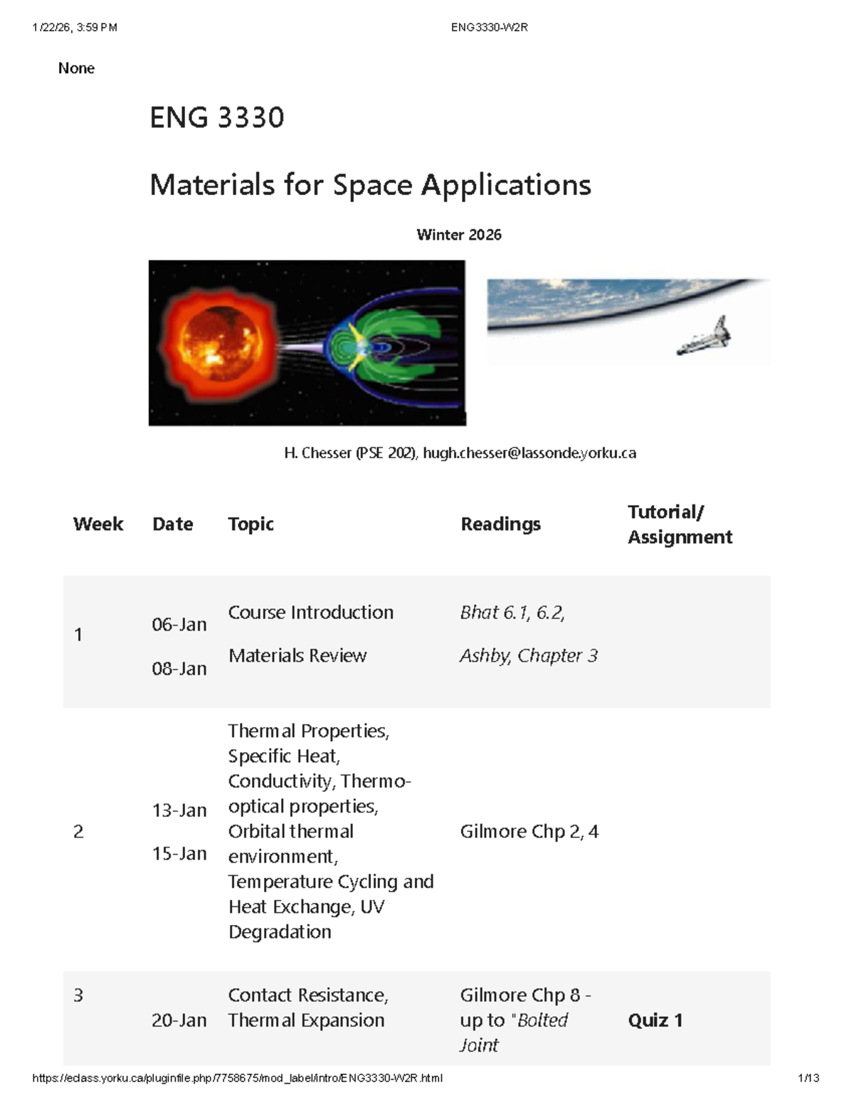 ENG 3330 3 - Lecture Notes on Materials for Space Applications - Studocu