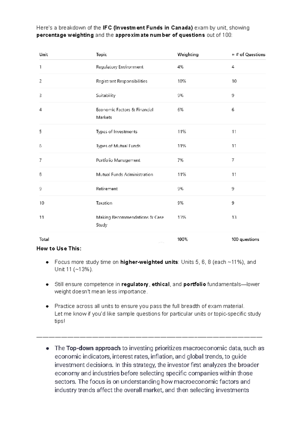 IFC Exam Breakdown: Key Units & Study Strategies for Success - Studocu