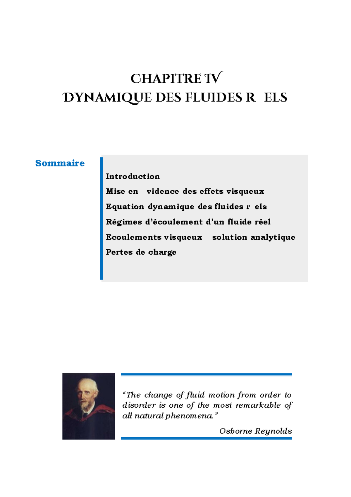 Dynamique des Fluides Réels - Chapitre IV (SMP6) - Studocu
