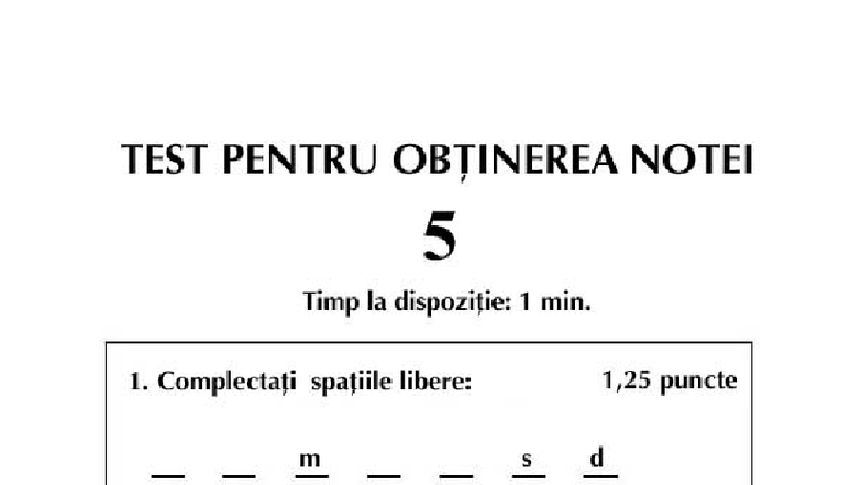 TEST INTELIGENȚĂ 47531 - Examen pentru Nota 5 - Studocu