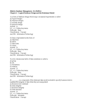 Ex3 answers - Exercise 3 Use the database shown in Figure 1 to answer Problems 1-7. FIGURE 1 The ...