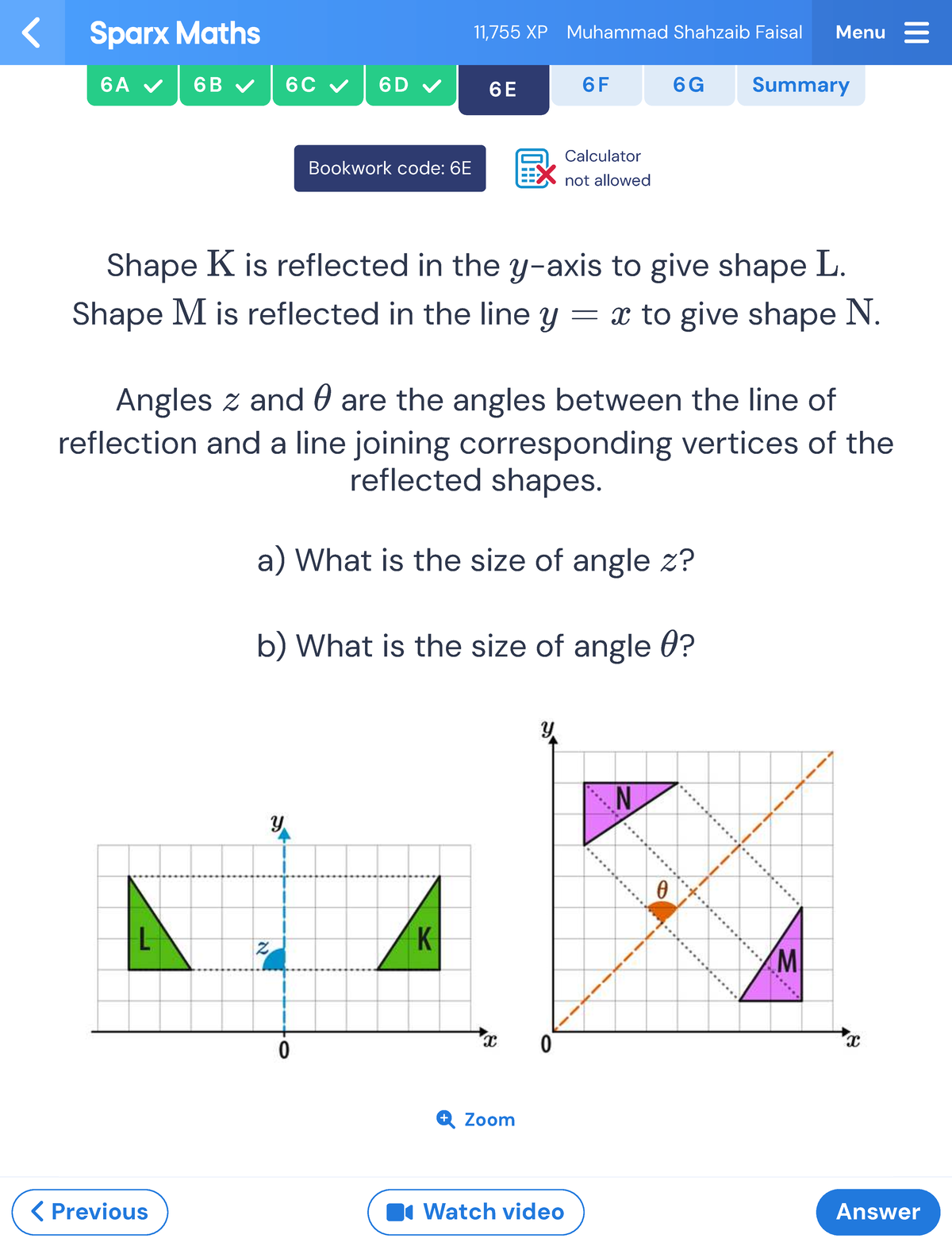 Sparx Maths 3 - Some hard questions for practice - 11,755 XP Muhammad ...