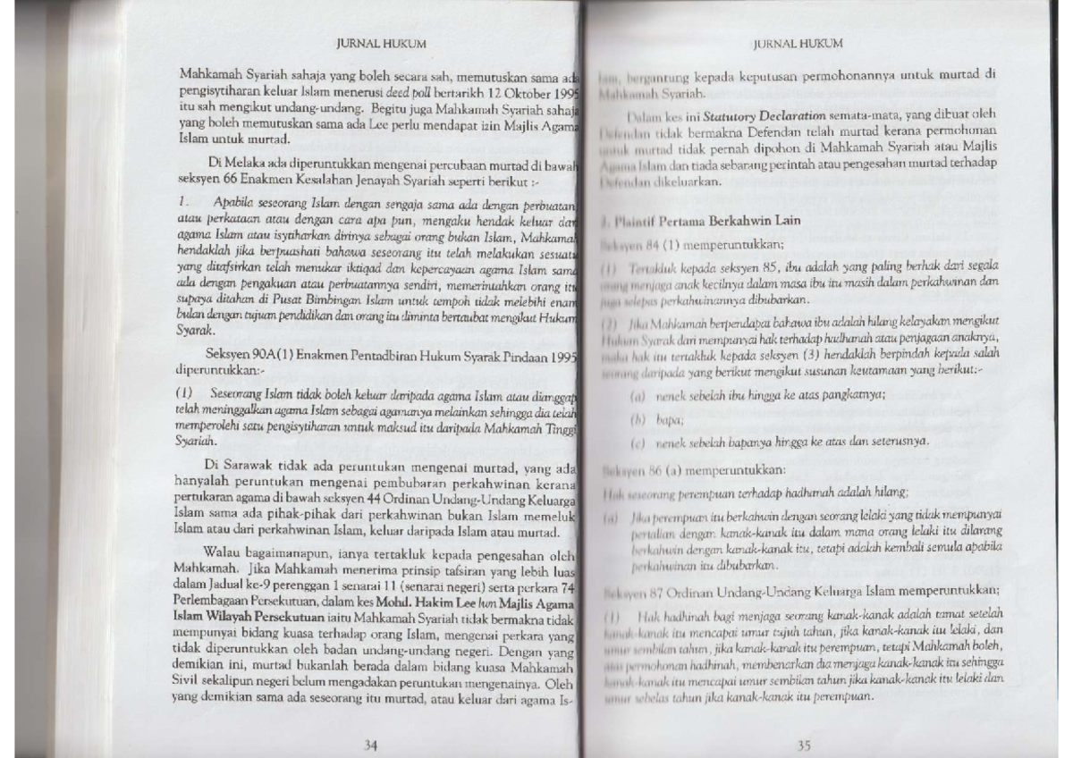 6-7 kes rujukan hadhanah - shariah law - Studocu