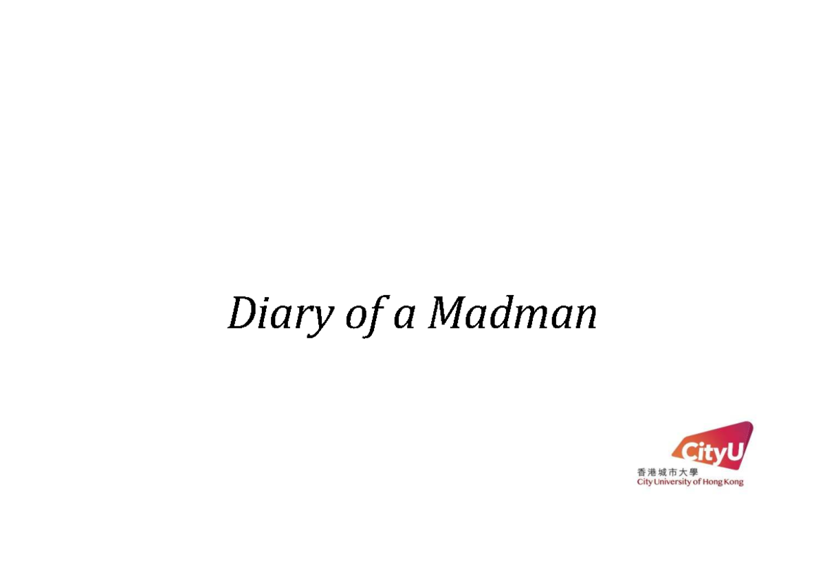 Lu Xun's "Diary of a Madman" Analysis Outline (10) - Studocu