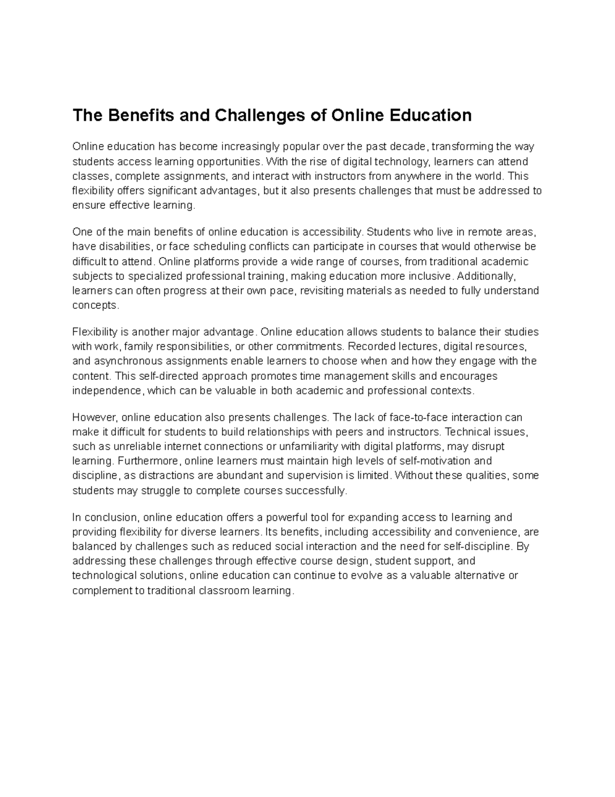 The Pros and Cons of Online Education: A Comprehensive Overview - Studocu