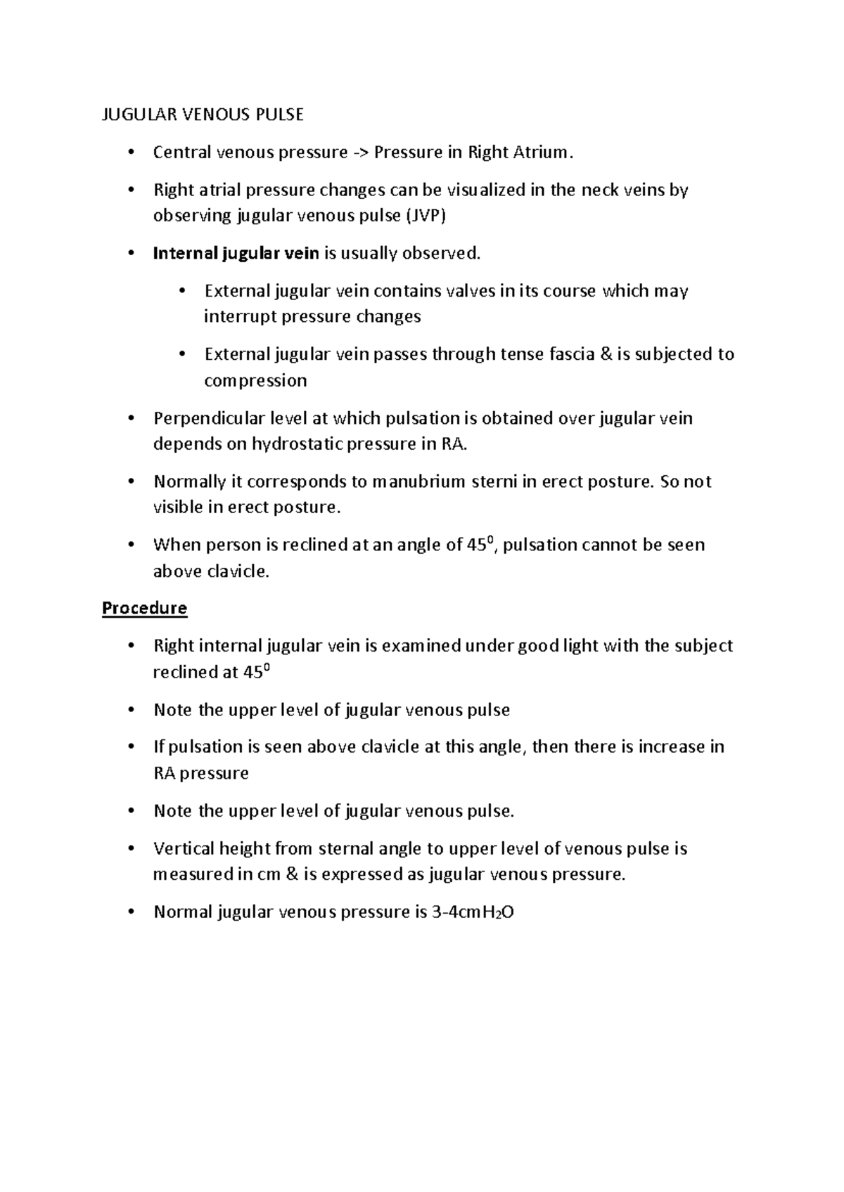 Jugular Venous Pulse & Arterial Pulse Analysis (JVP 260221) - Studocu