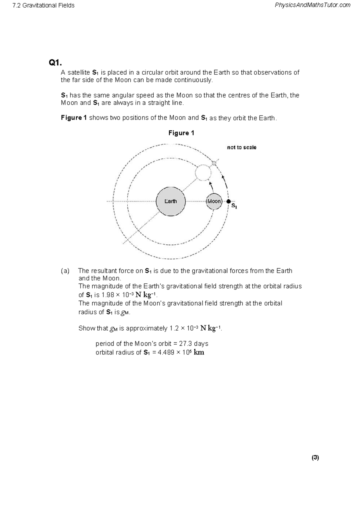 7.2 Gravitational Fields QP: Satellite Orbits and Gravitational Forces ...