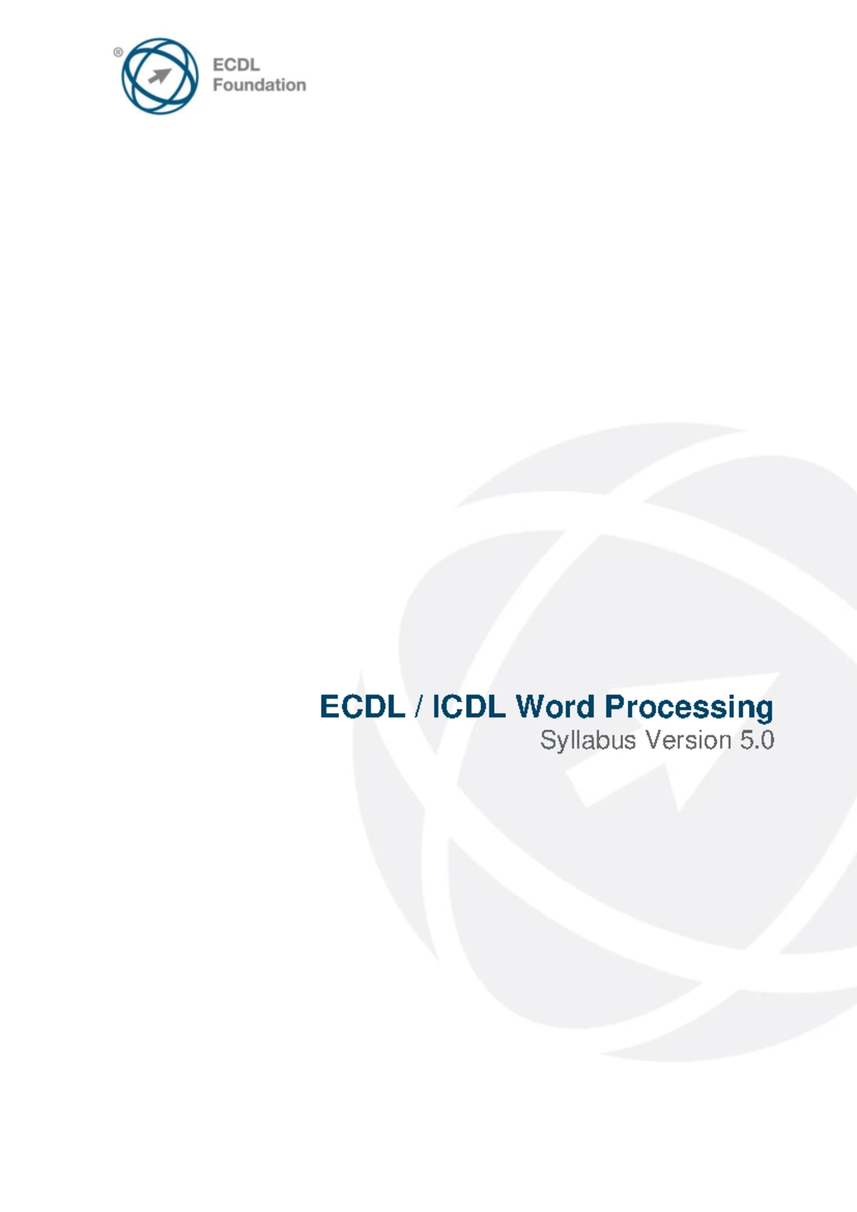 ECDL ICDL Spreadsheets Syllabus V5.0 Overview and Skills - Studocu