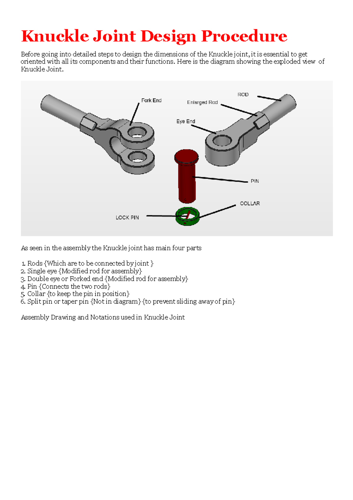 Knuckle Joint Design Procedure - Knuckle Joint Design Procedure Before ...