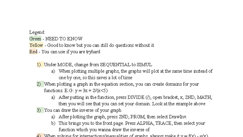GC Tips - Handout for Effective Graphing Techniques - Studocu
