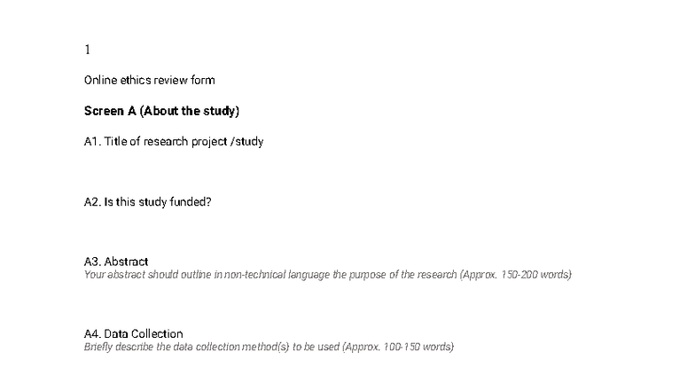 LSE Ethics Review Form: Guidelines for Research Approval - Studocu