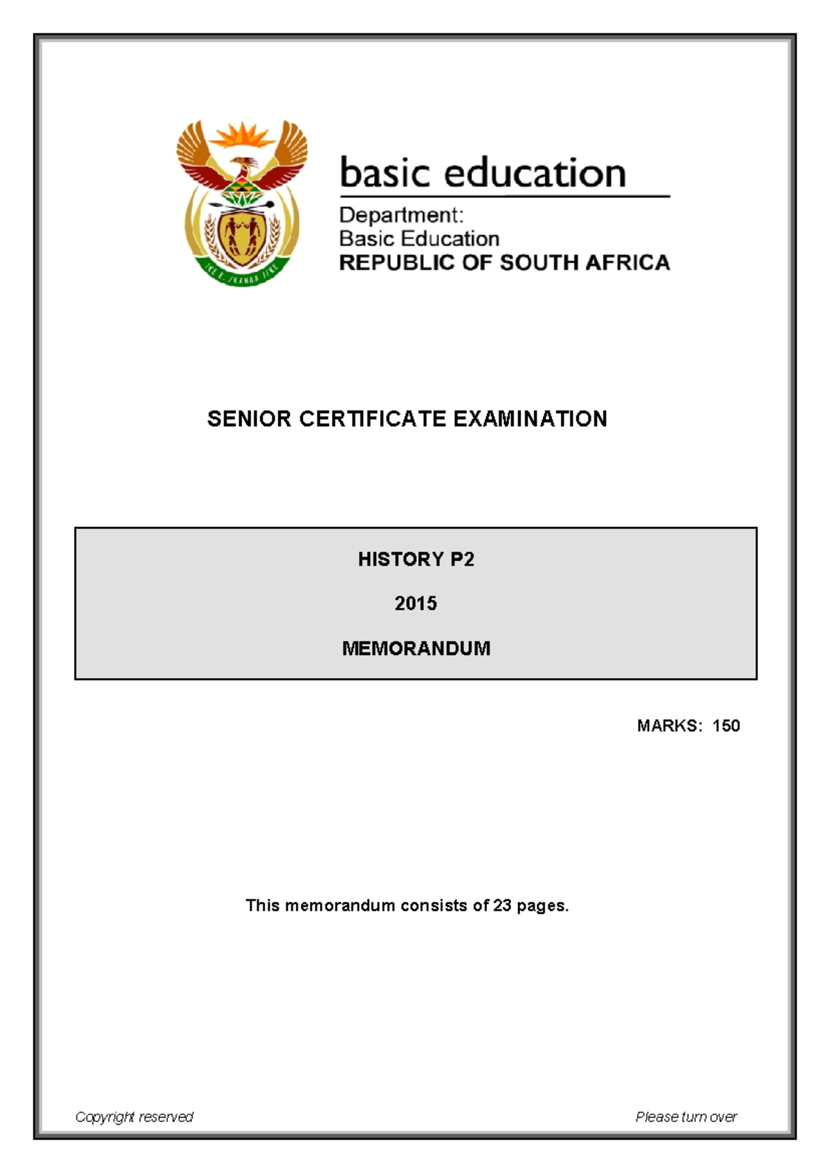 EC History Grade 12 June 2024 P1 Exam Paper and Memo - Studocu