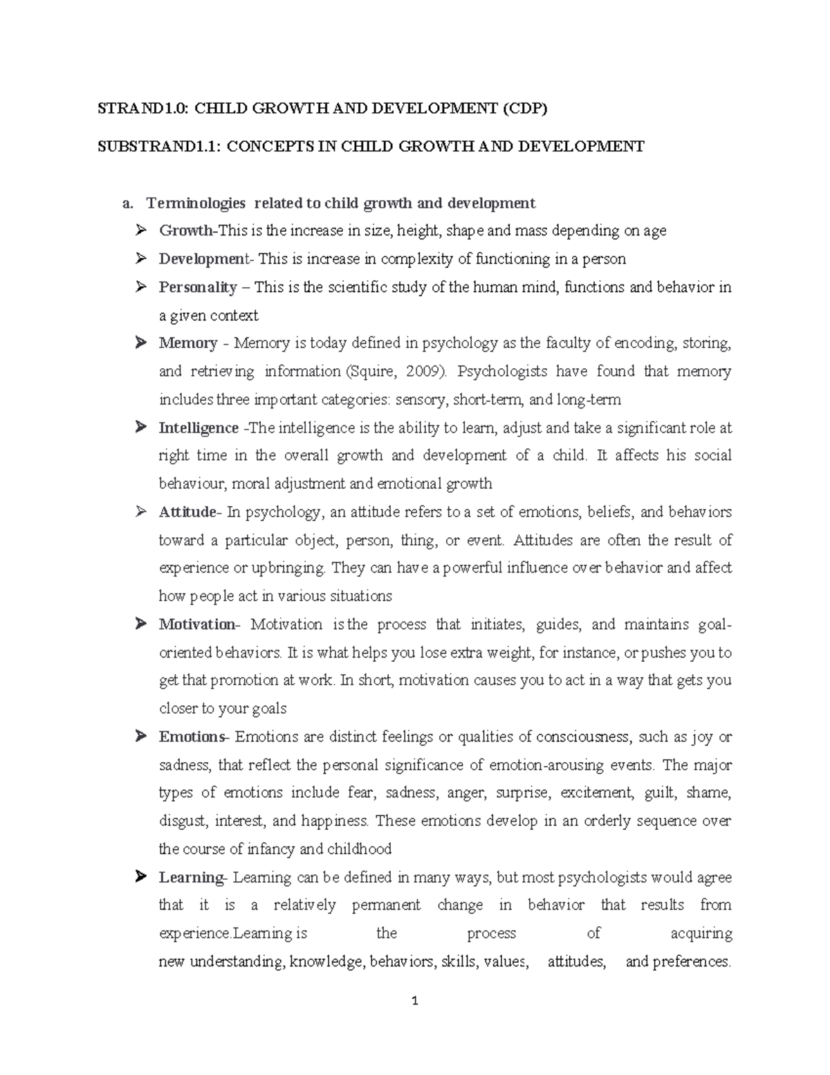 CDP Full Notes: Child Growth & Development Concepts and Stages - Studocu