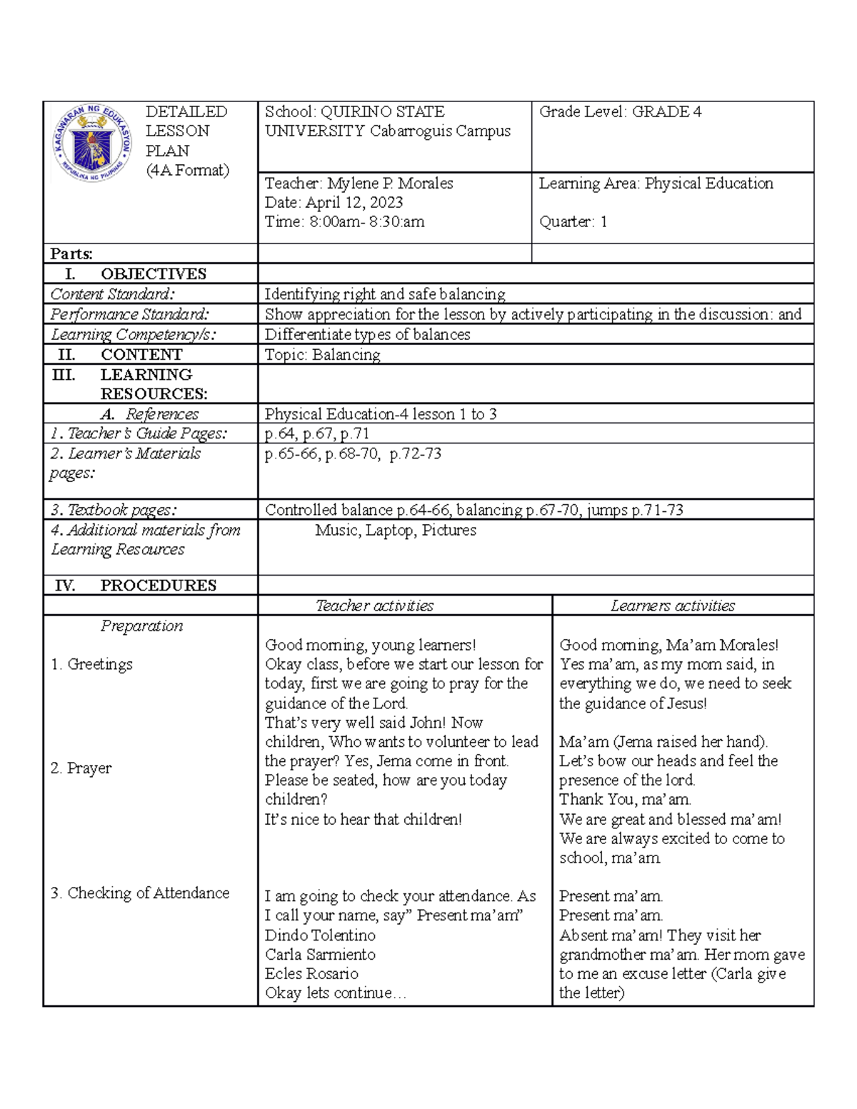 Deped 4a S Lesson Plan Format Pdf Free Download - Infoupdate.org