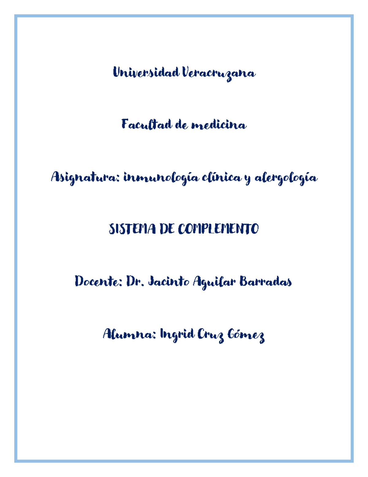 Esquema de cascada del complemento - Universidad Veracruzana Facultad ...