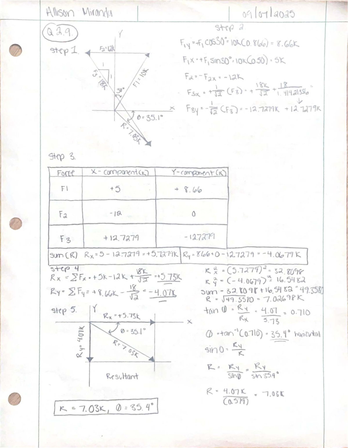 HW1 - Allison Miranda Q2.9 & Q2.10 Step-by-Step Solutions - Studocu