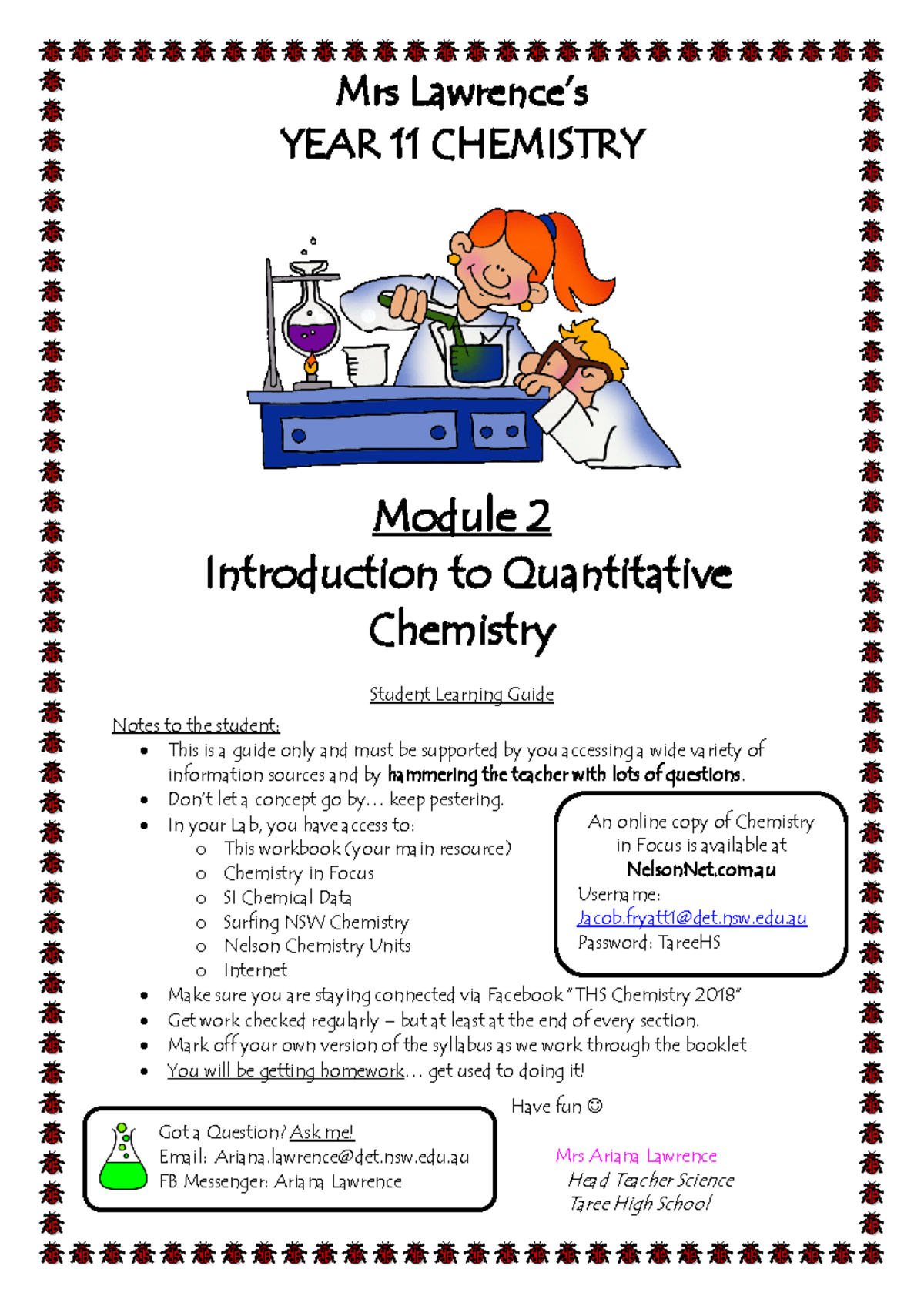 Quantitatove chemistry practice worksheets - Mrs Lawrence’s YEAR 11 ...