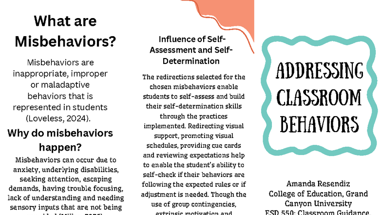 ESD 550: Common Misbehaviors and Strategies for Classroom Management ...