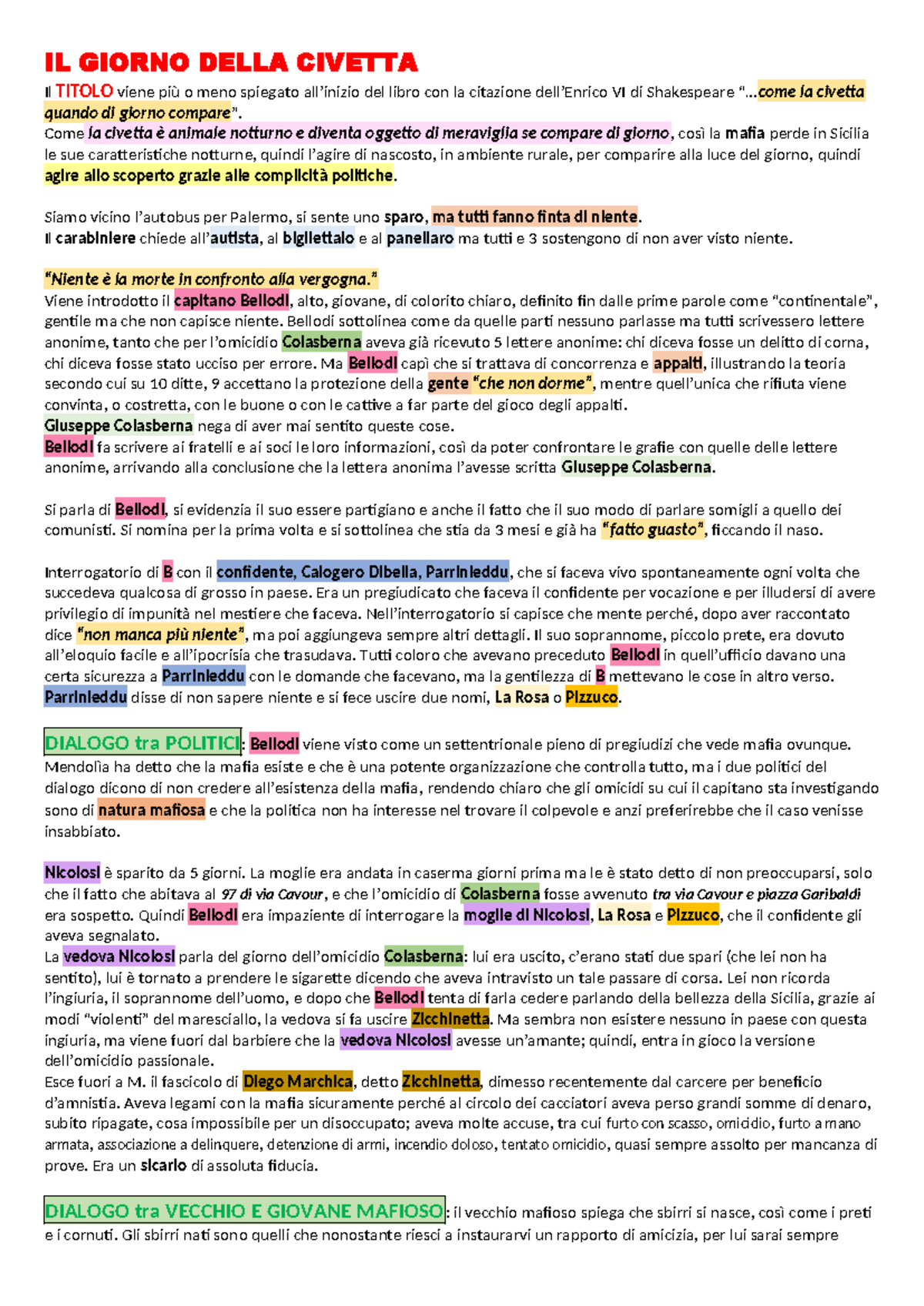Analisi del Romanzo "Il Giorno Della Civetta" - Studio di MAFIA e ...