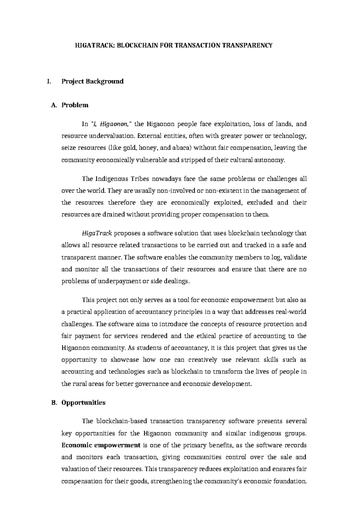 Higatrack Project Proposal Research - HIGATRACK: BLOCKCHAIN FOR ...