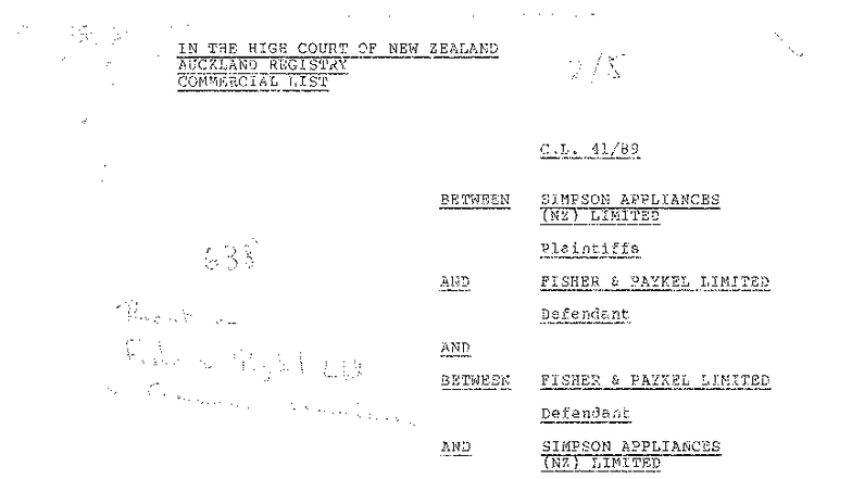 Simpsons v Fisher Paykel: High Court Judgment Analysis (C.L.) - Studocu