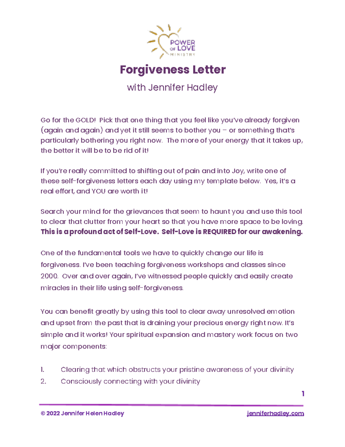 Self-Forgiveness Letter Guide - Healing Your Heart & Mind - Studocu