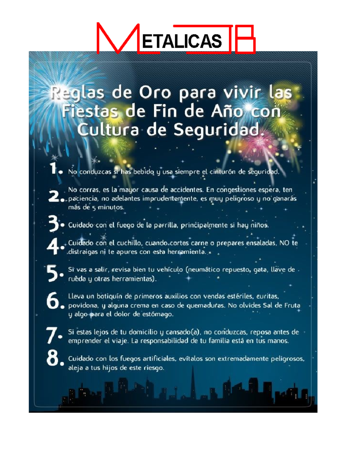 Infografia fin de año 2024 - ETALICAS Reglas de Oro para vivir las ...