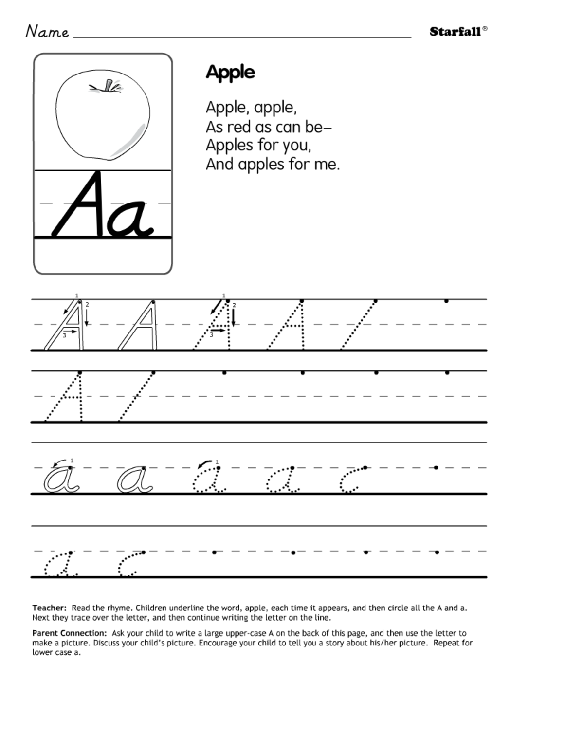 ABC Rhymes: Learning A and a Through Fun Activities - Studocu