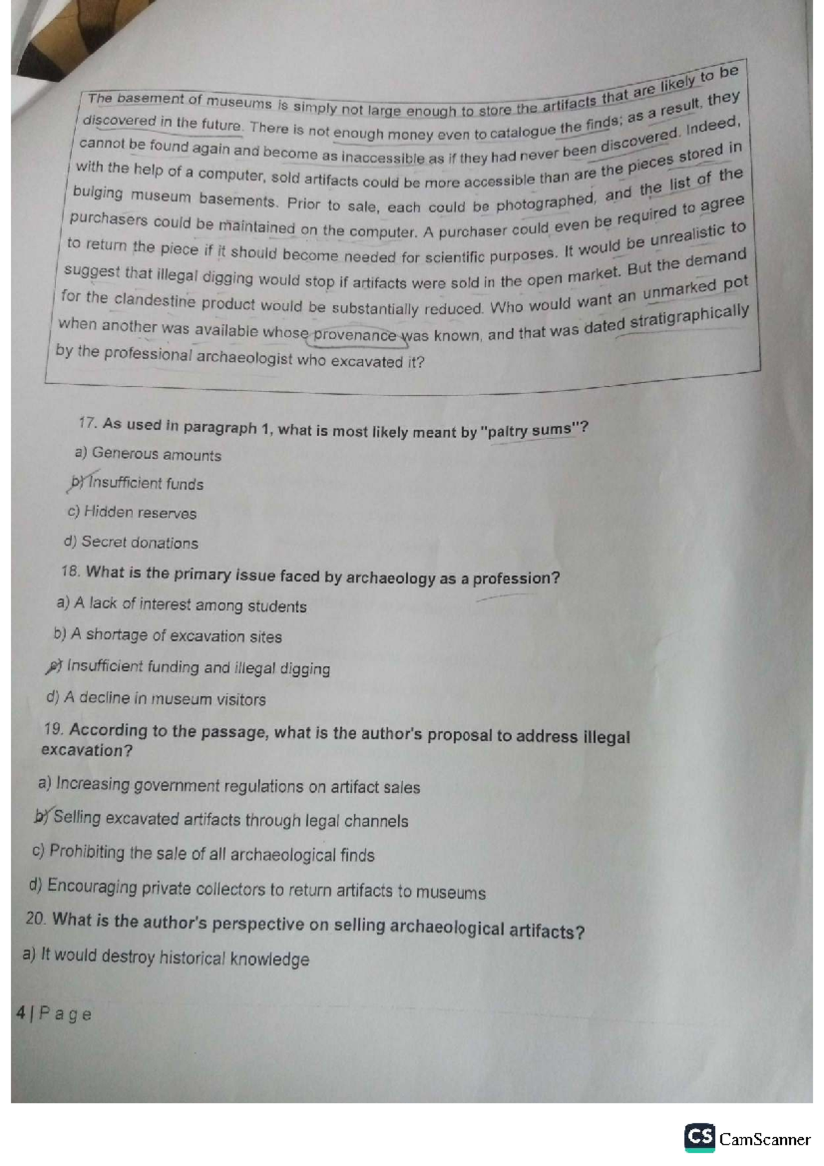 Part 3 - Admission Test Sample: Archaeology Insights and Issues - Studocu