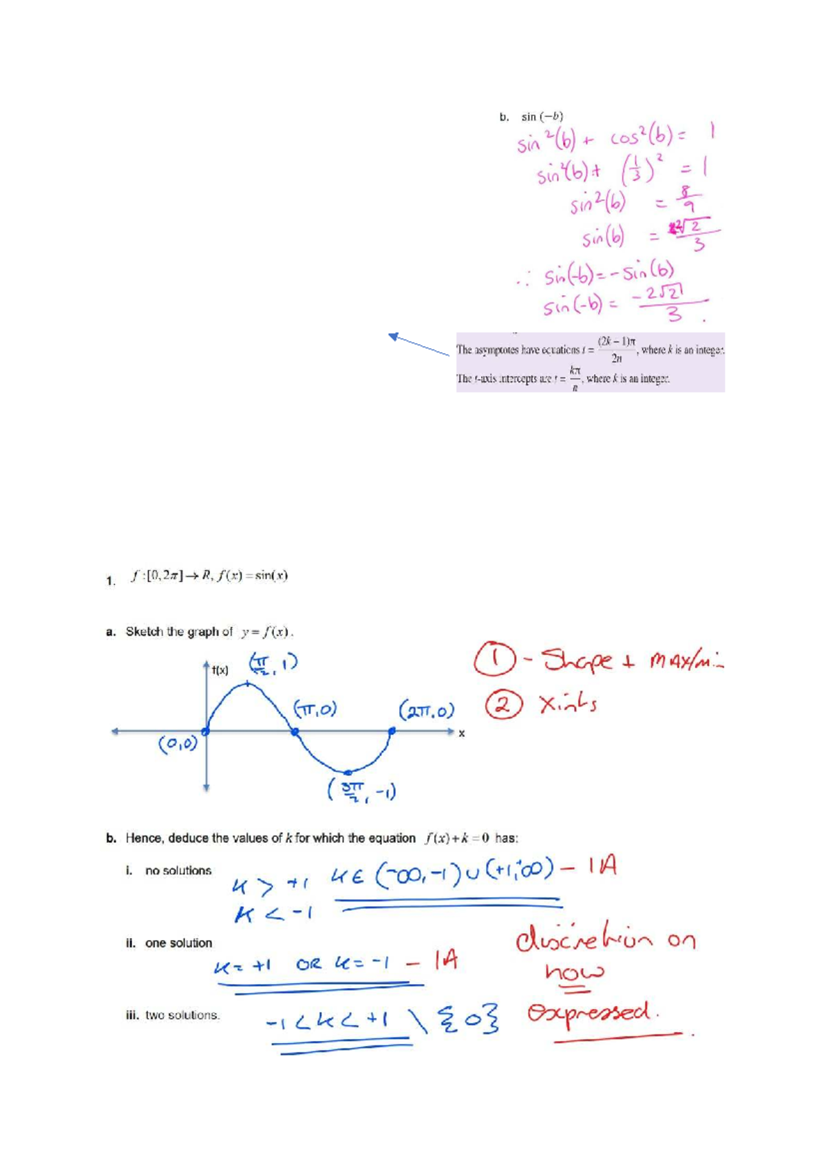 Circular functions cs - b. sin sin (1)2 sin2(b) of 9 sir(b) 3 252 3 The ...