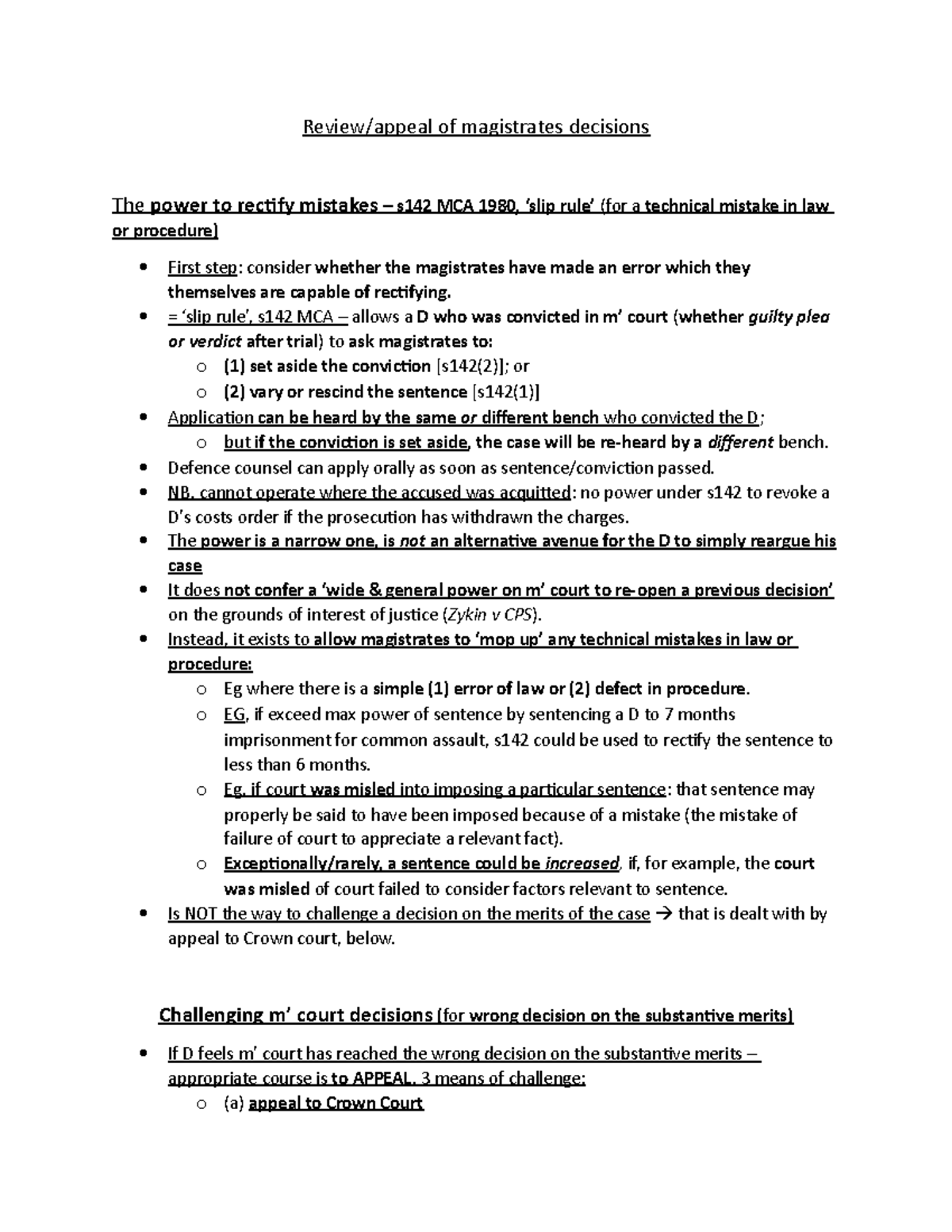 Magistrates' Decisions: Appeals, Procedures, and Legal Frameworks (LAW ...