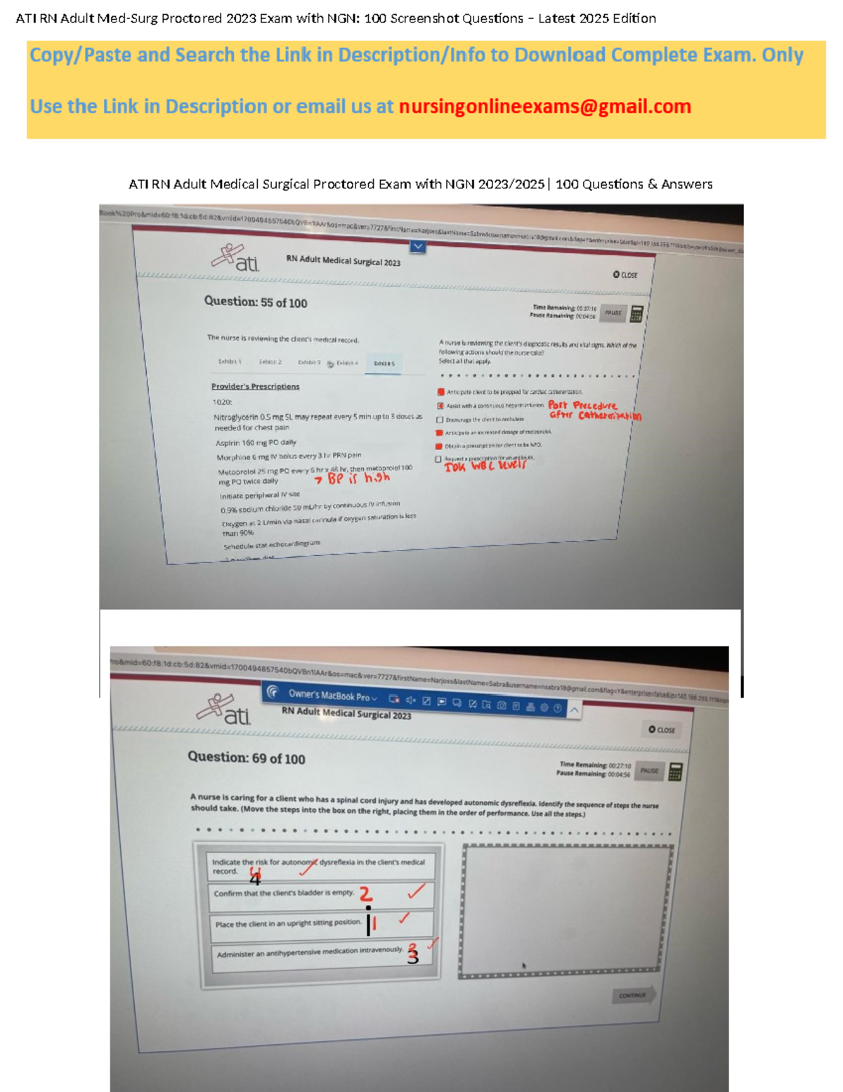 100% Correct ATI RN Adult Med-Surg Proctored 2023 Exam with NGN 100 ...