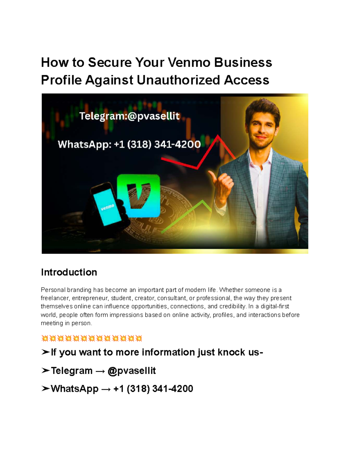 Securing Your Venmo Business Profile: A Guide to Personal Branding ...