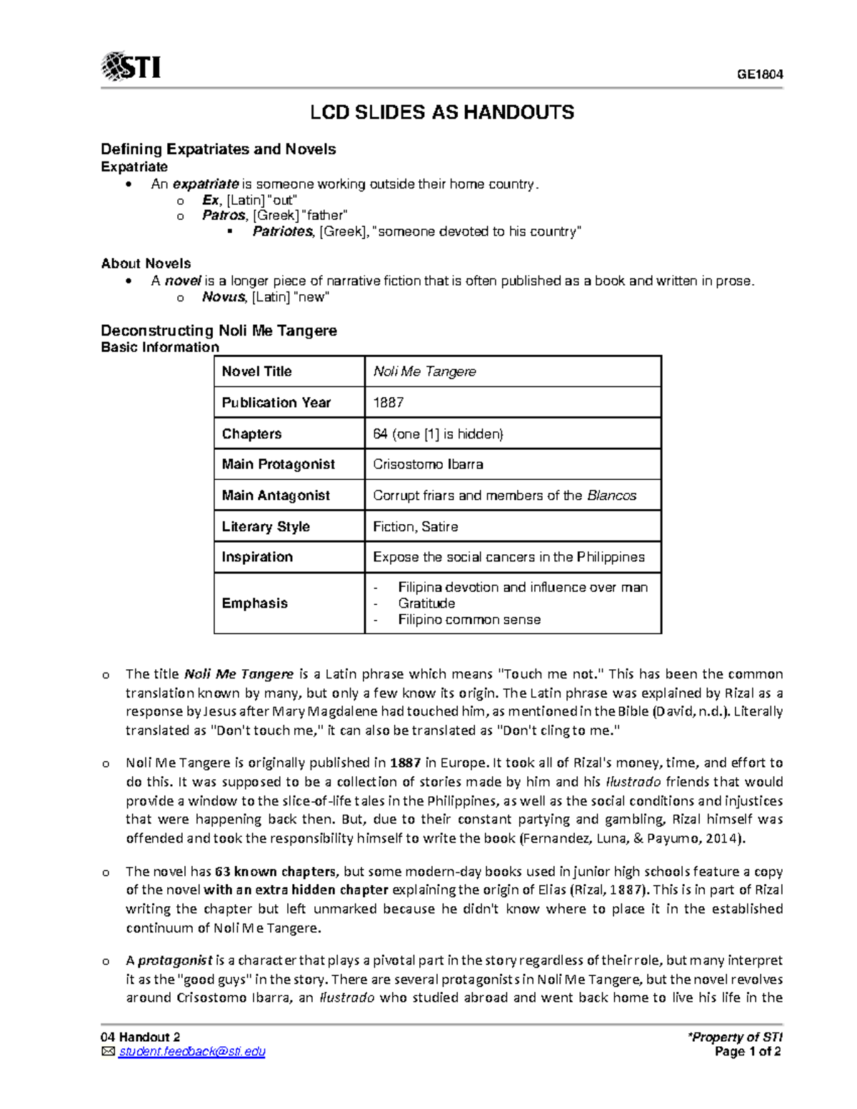 04 Handout 2 - Rph - GE1 804 04 Handout 2 *Property of STI student@sti ...
