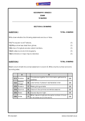 Q3 - Grade 9 Social Sciences (History) Past Exam Paper - Nov 2016 - Studocu