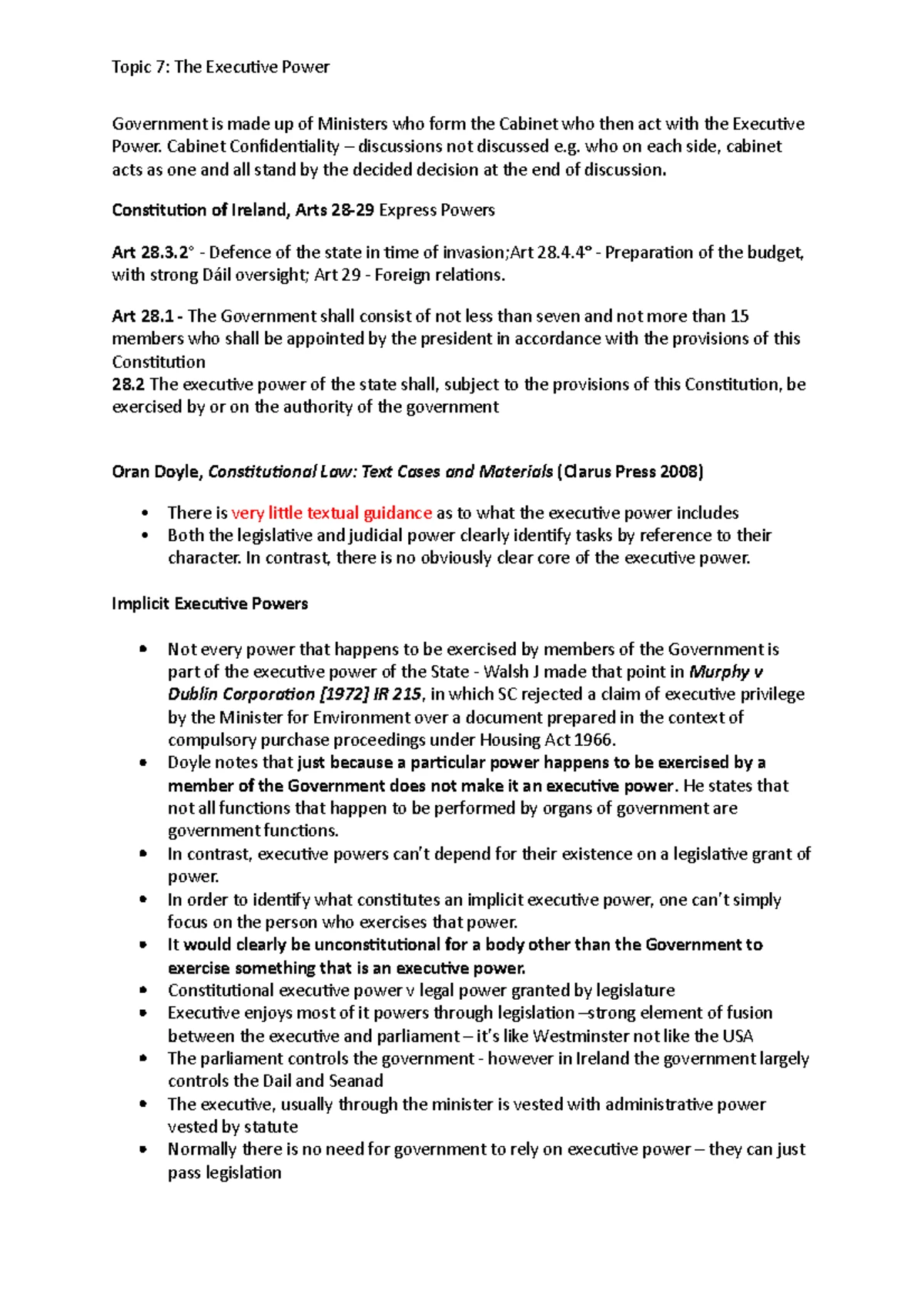 Con topic 7 summary - Constitutional Law: Cases Comments and Questions ...