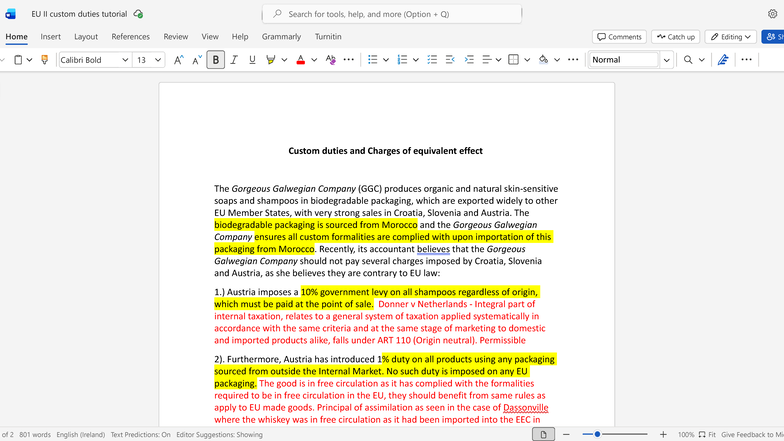 EU II Custom Duties: GGC's Compliance and Legal Challenges - Studocu