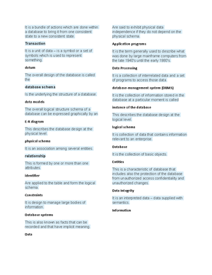 Database report - solve - Lab No: Problem 1: Create the following tables i) Ans: create table ...
