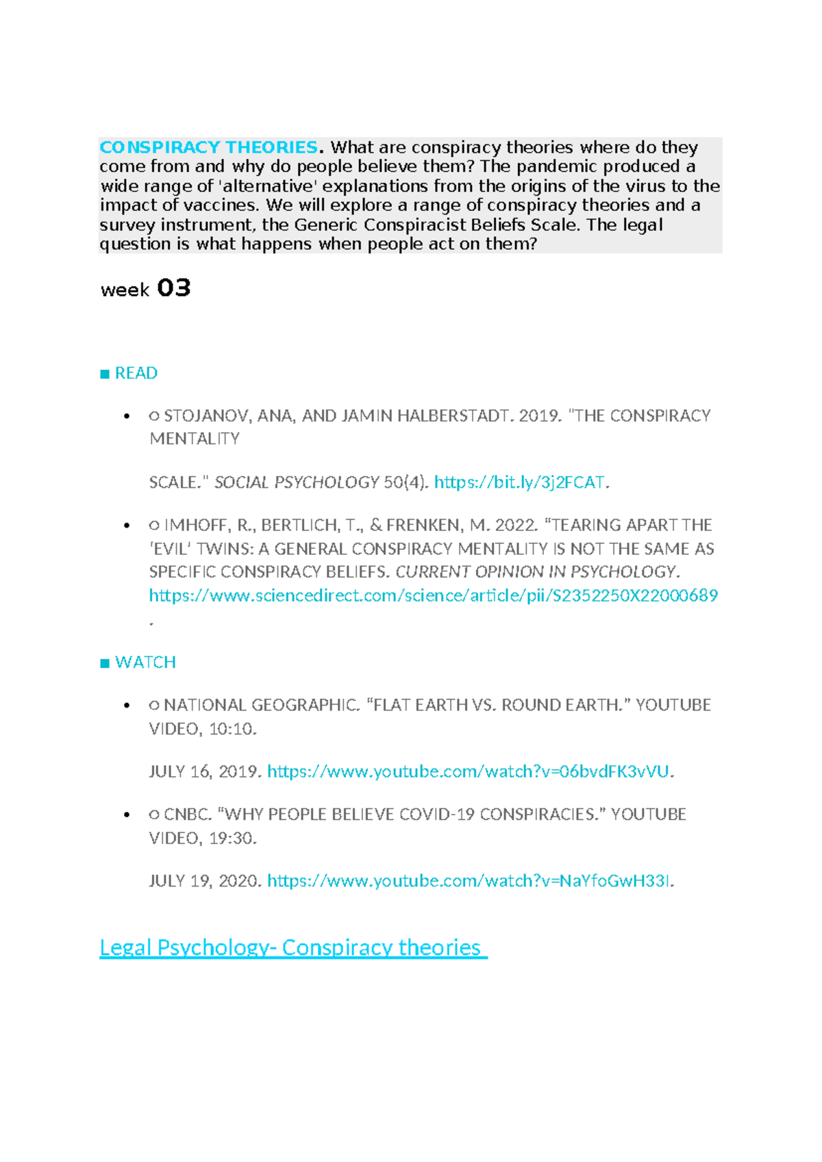 Conspiracy Theories - Revision notes - CONSPIRACY THEORIES. What are ...