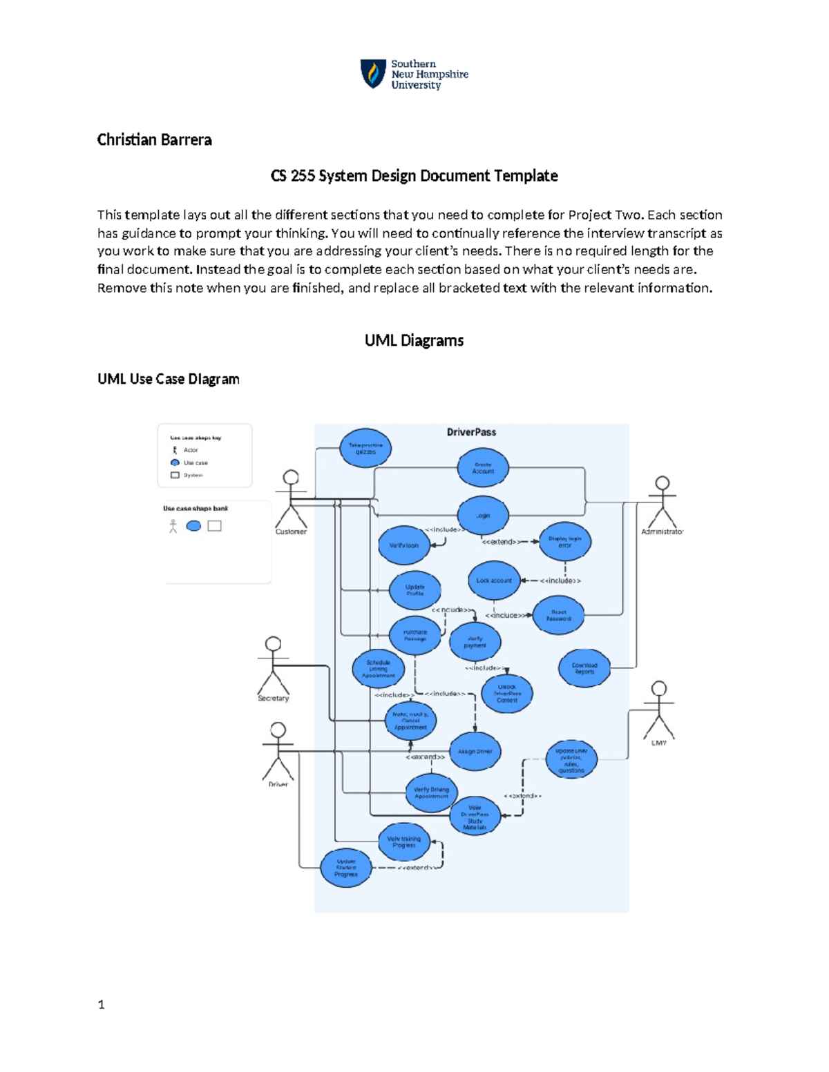 CS 255 Project 2: System Design Document Guidelines and Requirements ...