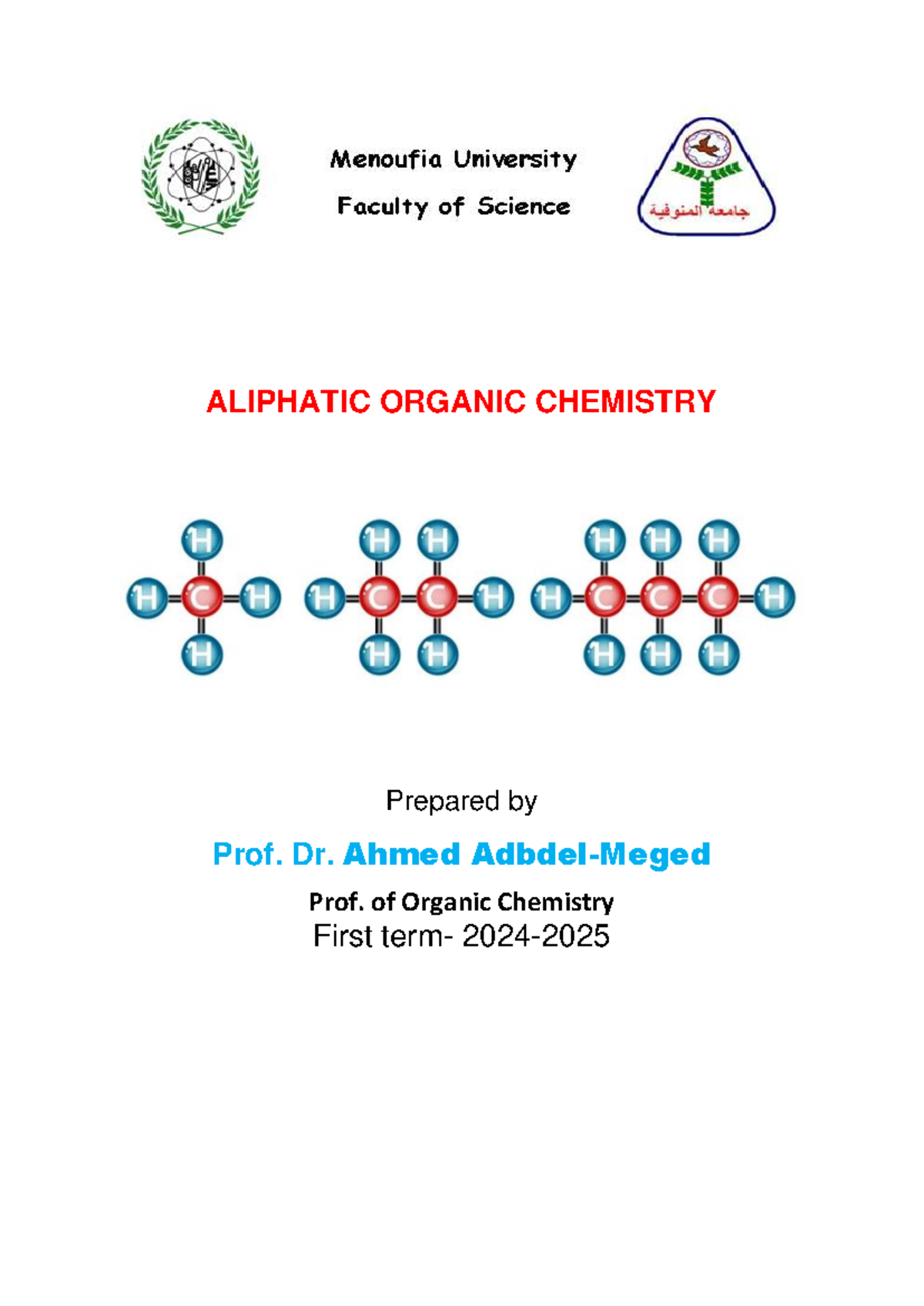 Aliphatic Organic Chemistry (Course Code: 10) - Comprehensive Overview ...